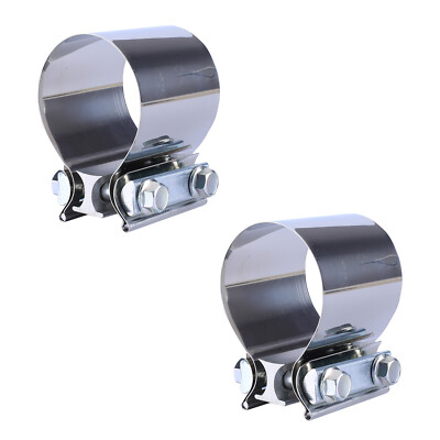 2.75" Stainless Exhaust Band Clamp Step Clamps for Catback Muffler Pipe ...