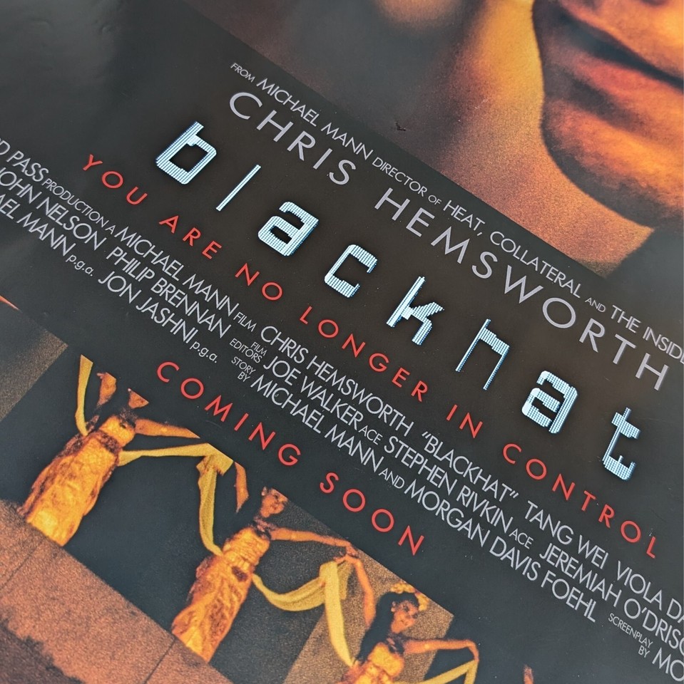 BLACKHAT (2015) "Quad" TEASER Film Poster. Chris HEMSWORTH, Michael ...