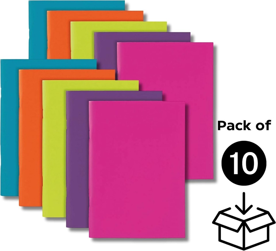 A4 Strong Notepad 10pack Ruled 80 Page Lined Paper Exercise Notebook A4 ...