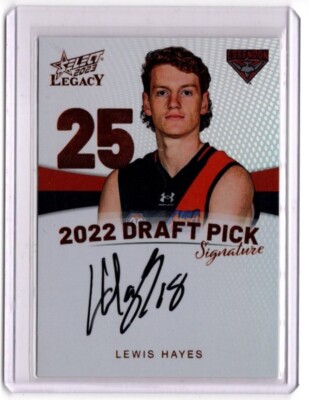 2023 Select Legacy Copper Draft Signature - Lewis Hayes #057/175 ...