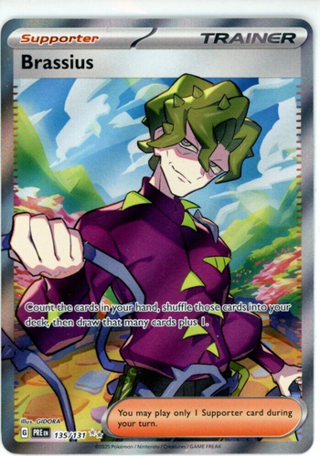 Pokemon TCG Brassius (Full Art) 135/131 Sv: Prismatic Evolutions Ultra ...