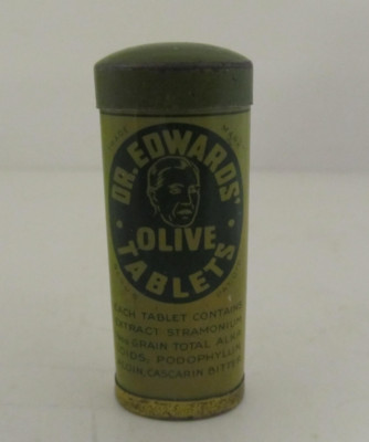 Vintage Dr. Edwards Olive Tablets Laxatives Medicine Tin Container | eBay