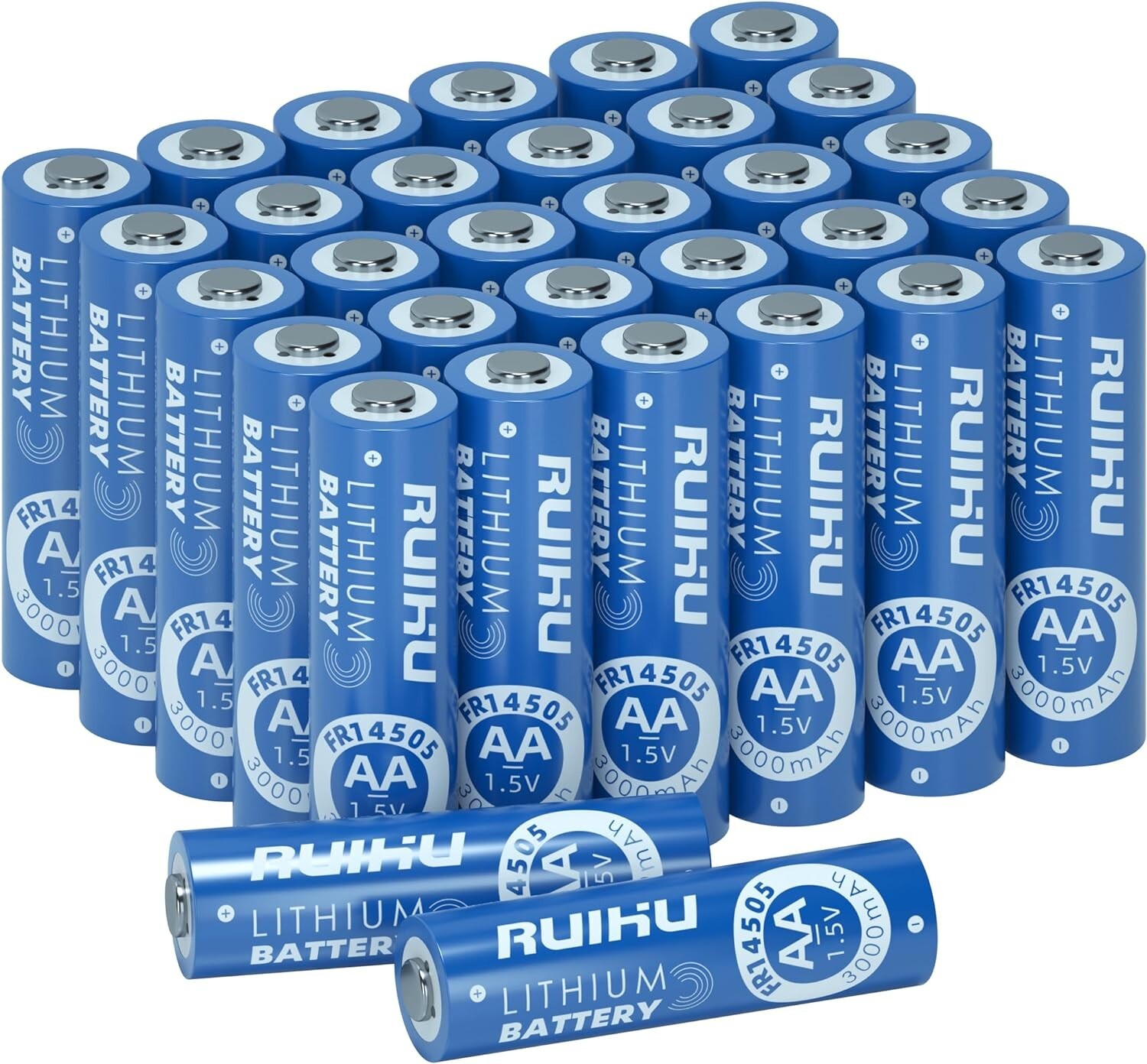 32 THIRTY TWO RUIHU LITHIUM AA BATTERIES DOUBLE A 1.5V 3000 MAH NEW EXP ...
