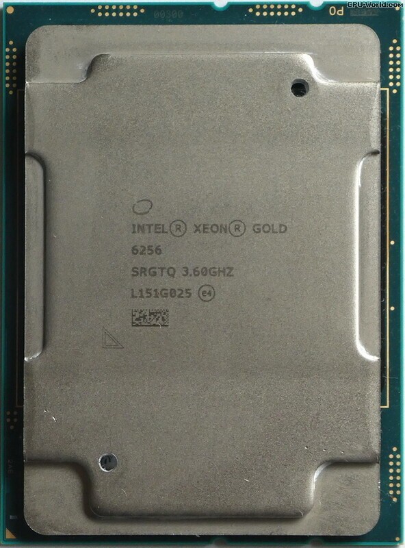 Intel Xeon Gold 6256 3.6GHz 33M L3 12 Core FCLGA3647 CPU PROCESSOR ...