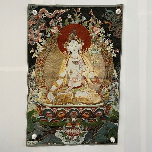 35.4"Tibet Cloth Mahayana Buddhism enlightenment Goddess Tangka Mural ...