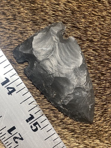 Black Buffalo River Chert Flint Knapped Point Side Notch Arrowhead | eBay