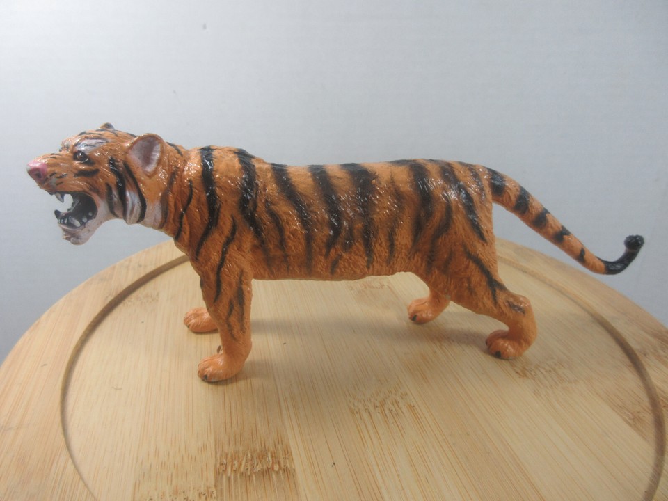 vintage lot 2 AAA China solid rubber Bengal Tigers toy wild animal ...
