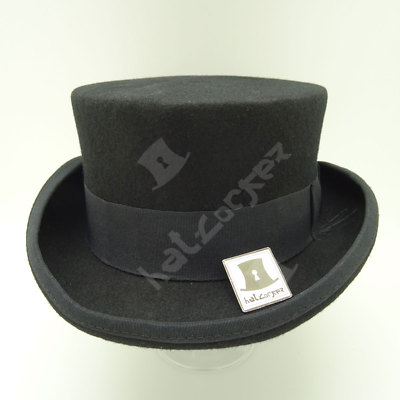 Elegant Wool Felt Short Top Hat Men Coachman Victorian Topper | Black ...