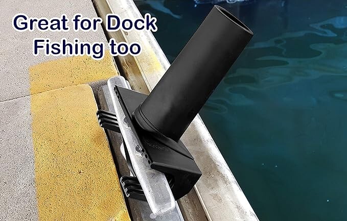 Fishing Rod Holder Cleat Mount in Seconds on Dock or Boat NO clamps or ...