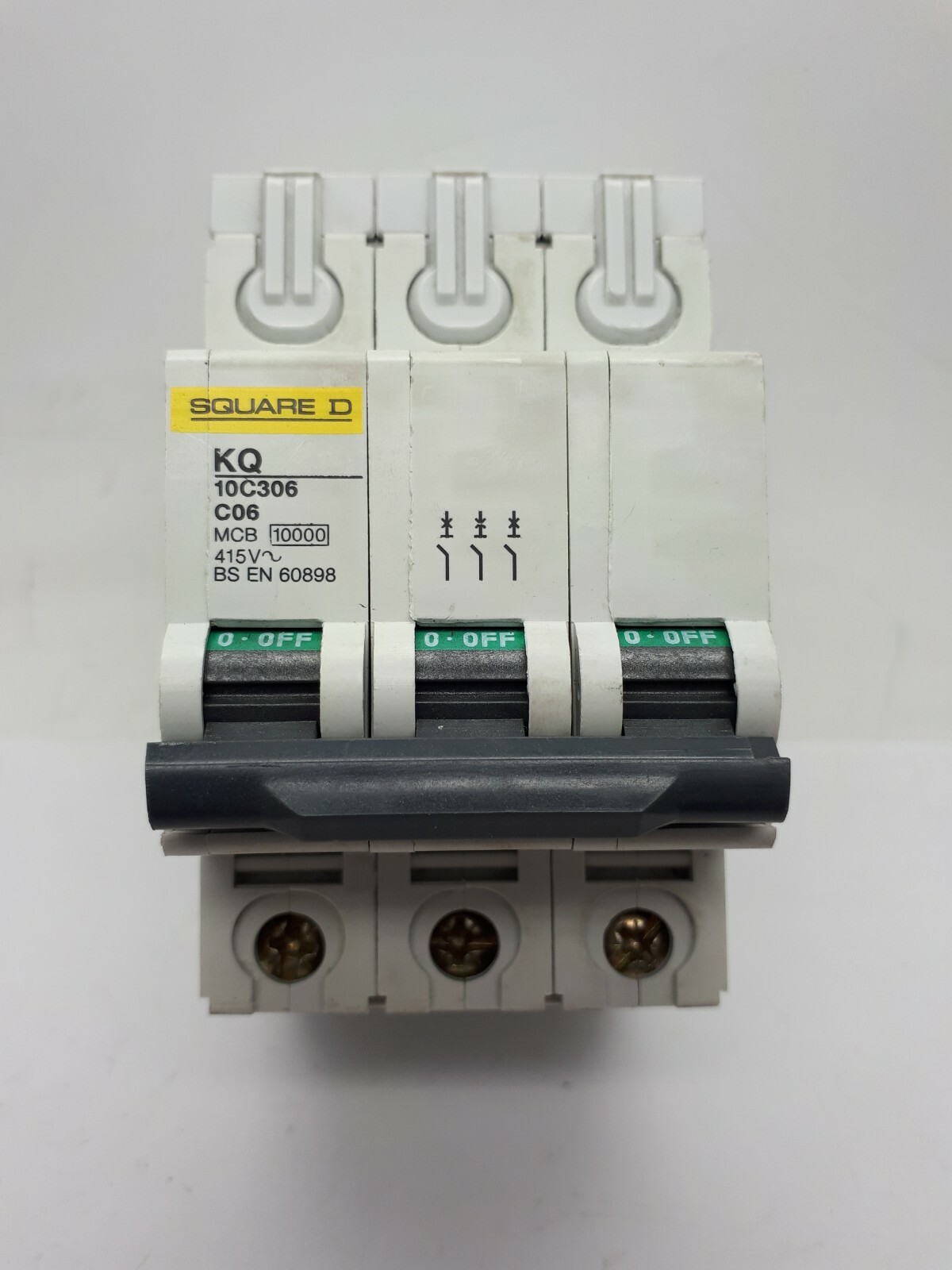 Square D KQ 10C306 C06 Triple Pole MCB 6Amp Type C Circuit Breaker 10kA ...