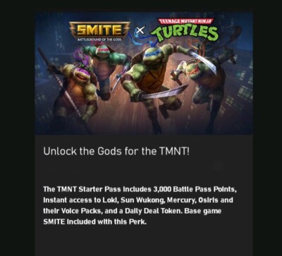 SMITE x TMNT Starter Pass Xbox Dlc Dm Delivery | eBay