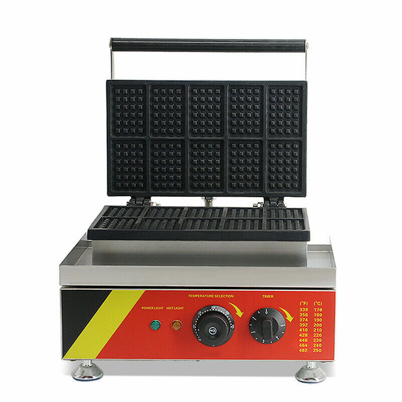Commercial Nonstick Electric Mini Square Waffle Maker Baker Machine ...