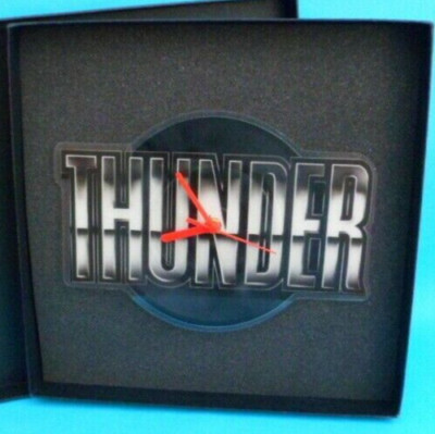 THUNDER CLOCK Shaped Picture Disc Upcycled Vinyl Record SD69 Rock Band ...
