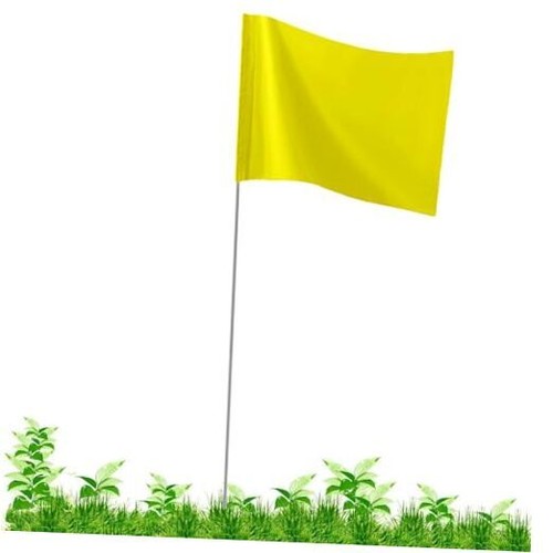 Marker Flags, 100 Pack Construction Marking Flags | 4x5x16 Inch, Yard ...