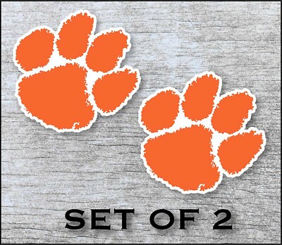 Clemson Tigers Sticker Decal Vinyl SET OF 2 Cornhole Truck Car | eBay