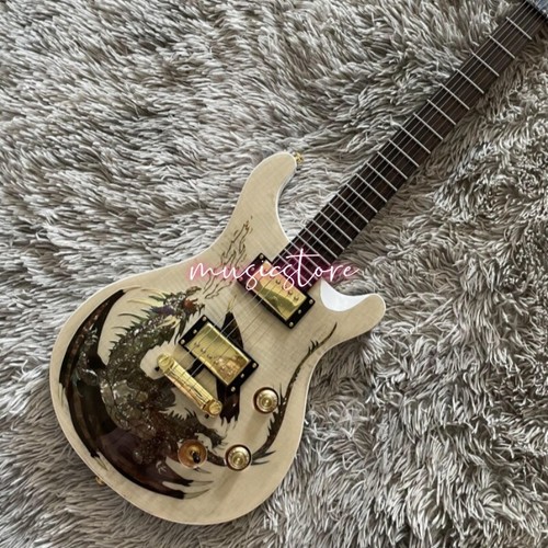 PRS Dragon 2000 Inlay Yellow Electric Guitar Gold Hardware 2 Humbuckers ...