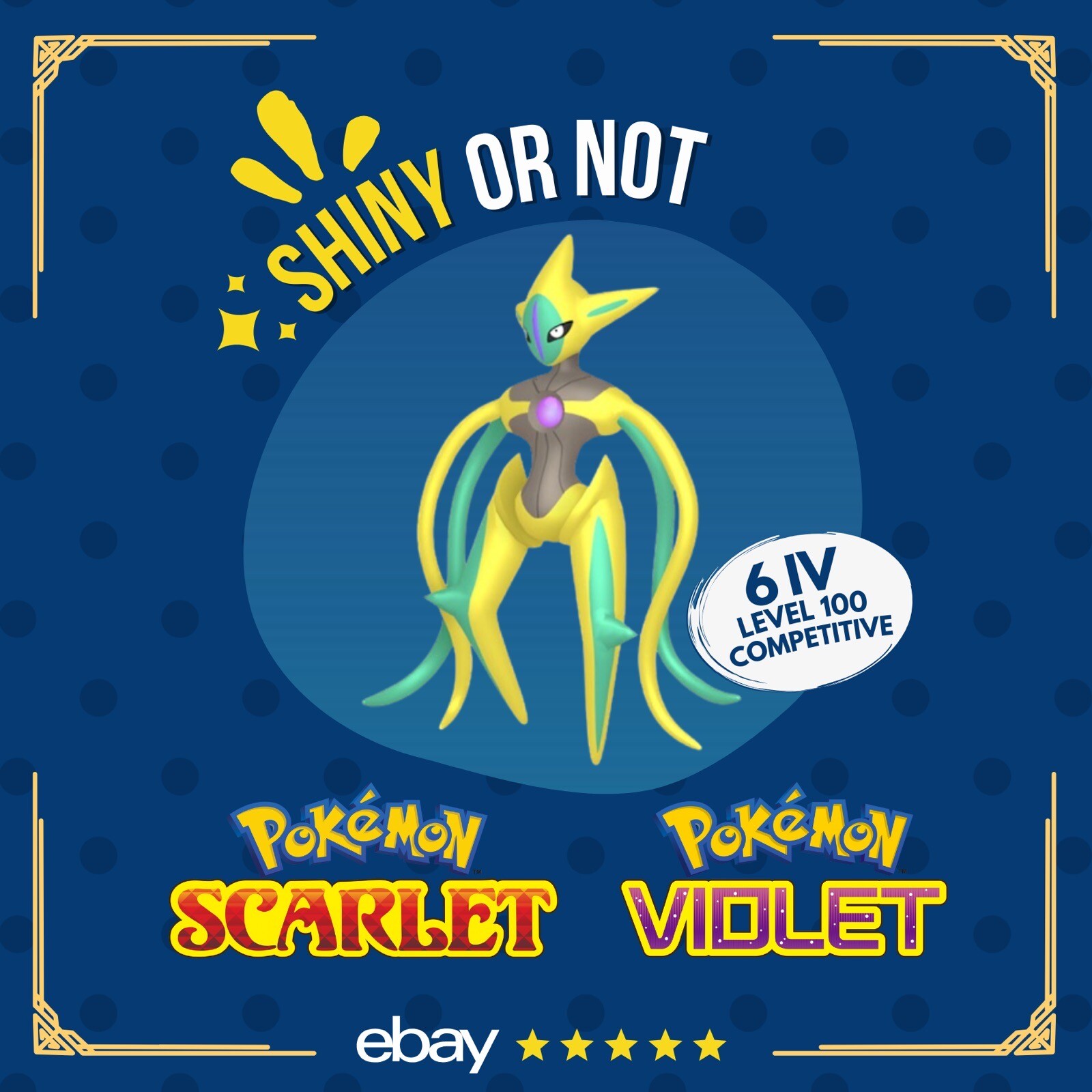 Deoxys Attack Shiny o Non 6 IV Competitive Customizable Pokémon Scarlet ...