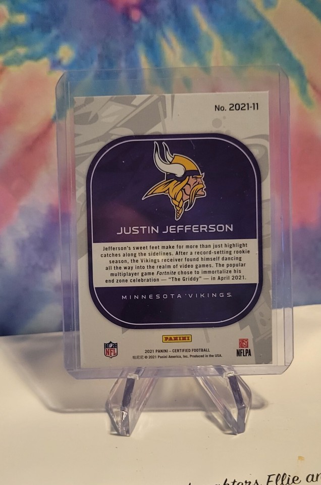 Justin Jefferson 2021 Panini Certified Graffiti Insert Minnesota ...