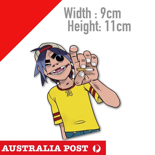 Gorillaz 2-D with cigarette Laptop , Car Decal Sticker | eBay Australia