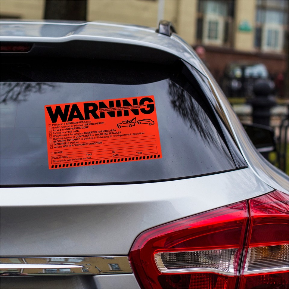 50 Parking Violation Stickers Notice Parking Violation Stickers Tow Stickers ... | eBay