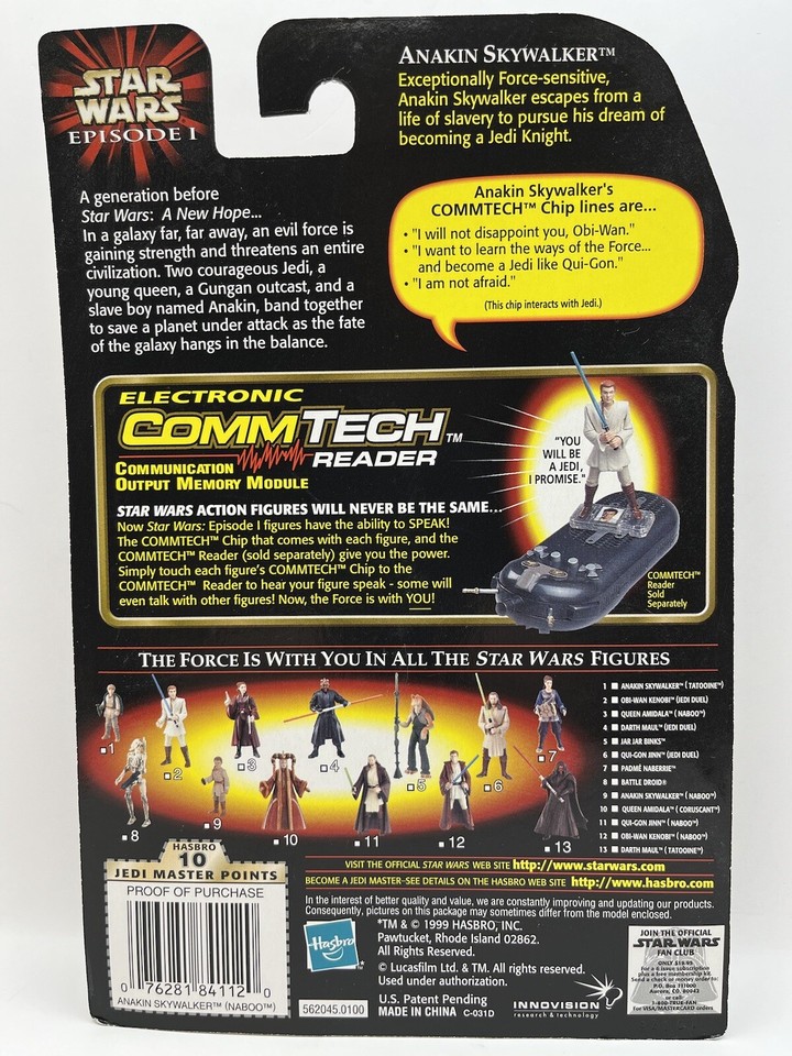 Star Wars Episode 1 Anakin Skywalker Action Figure Kenner Hasbro ...