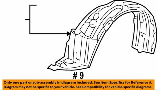 53876-47020 Toyota Liner, front fender, lh 5387647020, New Genuine OEM ...