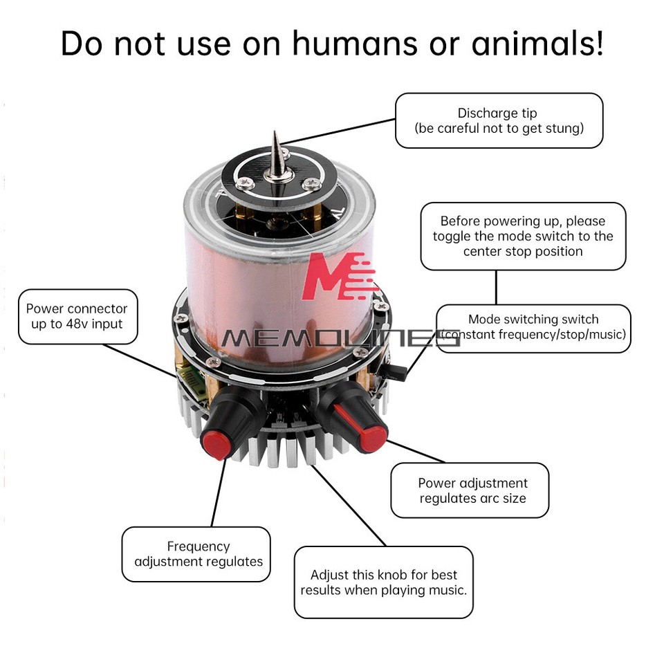 Mini Plasma Music Tesla Coil Arc Generator Artificial Lightning ...