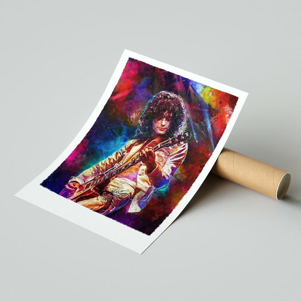 Jimmy Page Unofficial Fan Art print. Unframed | eBay