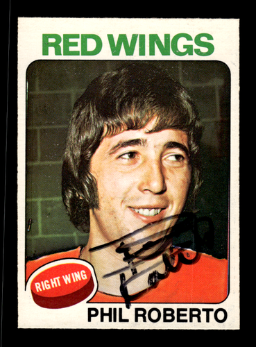 1975-76 O Pee Chee # 80 Phil Roberto Autograph Signed Card (M2 Detroit ...