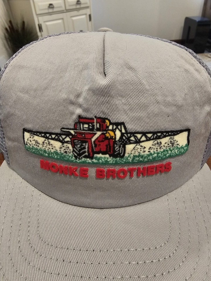 Vintage Monke Brothers Spraying Hat Cap Snapback Trucker Farm Ag Usa ...