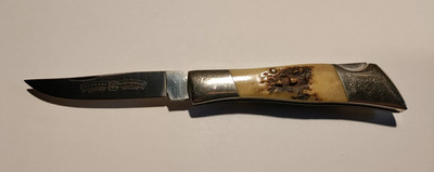 Vintage Schrade IXL Wostenholm Sheffield England Stag Folding Lockback ...