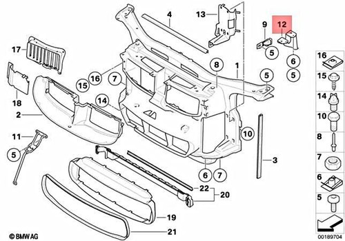Genuine BMW Radiator Core Support Lock Plate Right 3-Series Bracket ...