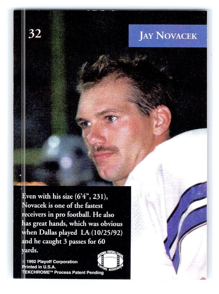 1992 Playoff Football #32 Jay Novacek Dallas Cowboys | eBay