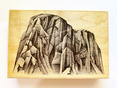 Stampscapes Rubber Stamp Landscape Rock Mountain Boulder Nature ...