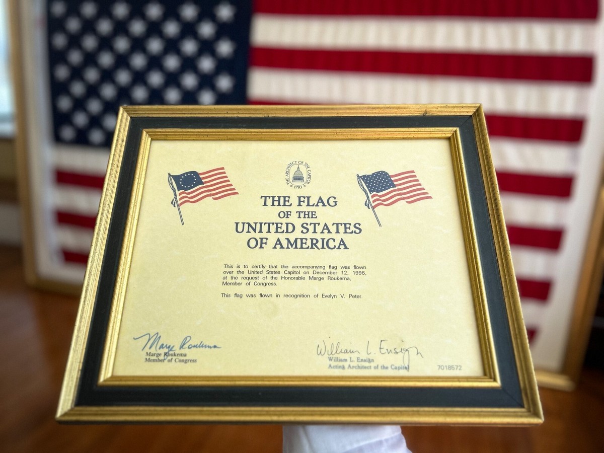 Us Capitol Flag Certificate Wedding