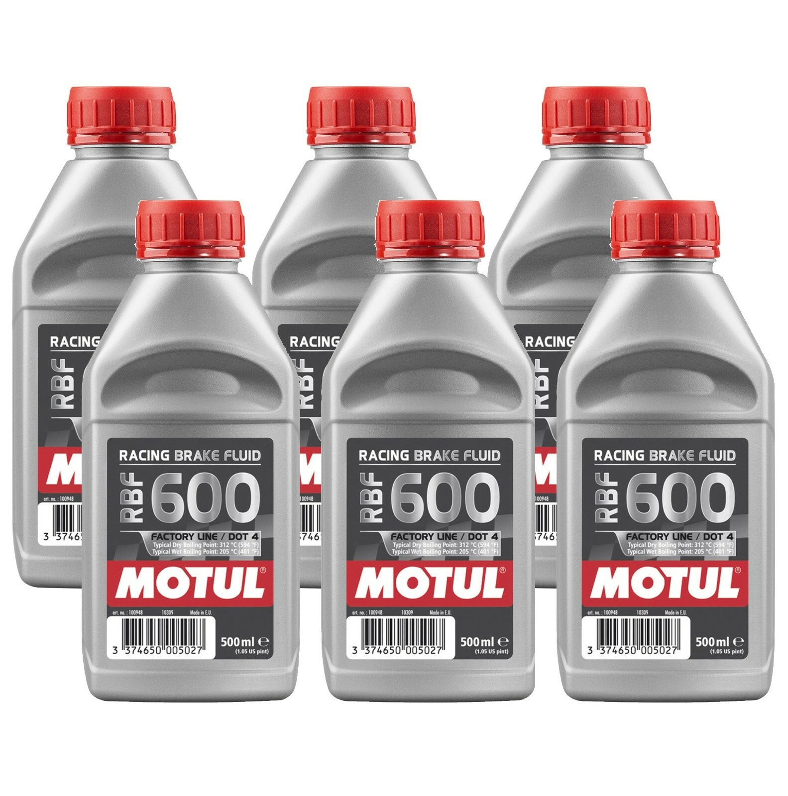 Motul RBF 600 FL - 3L AM - Fully Synthetic DOT 4 Racing Brake Fluid (6 ...
