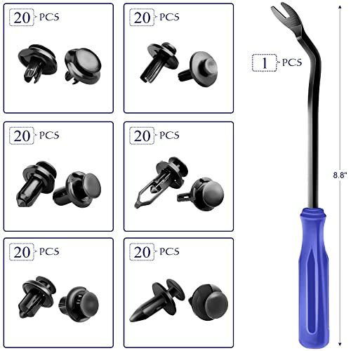 AXELECT 120 PCS Car Clips with Fastener Removal Tool, Car Push Pins ...