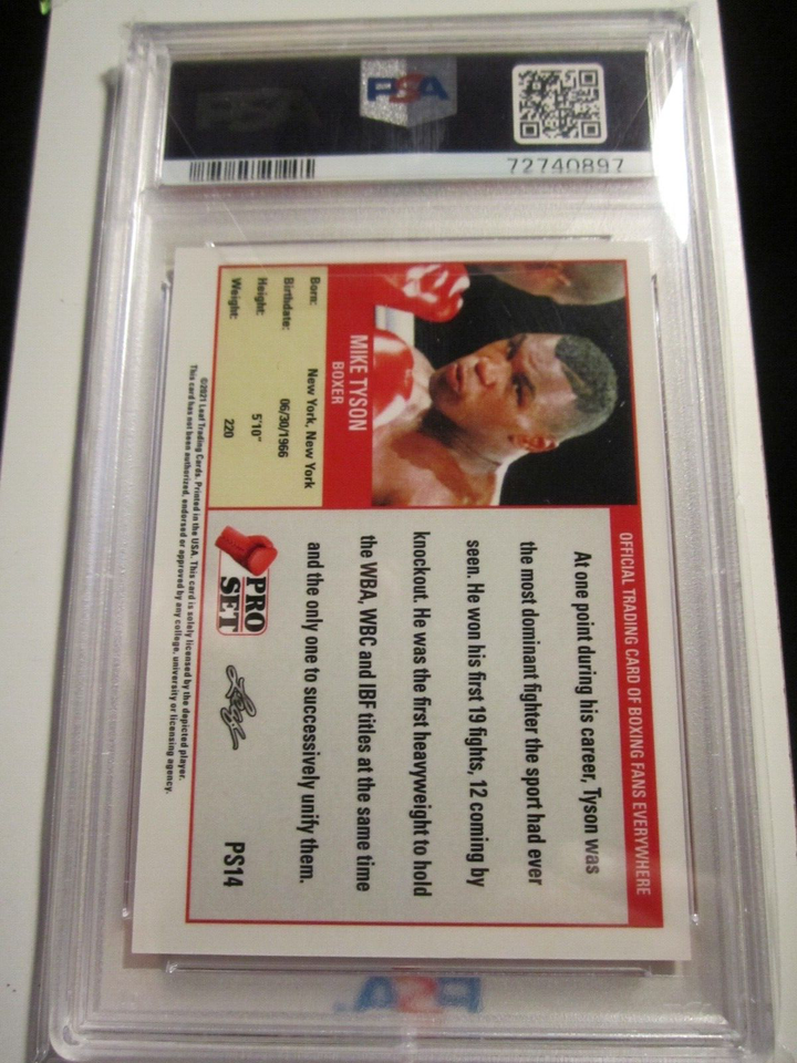 2021 MIKE TYSON LEAF BOXING CARD PS14 PSA GRADED MINT 9 BBA-34 | eBay