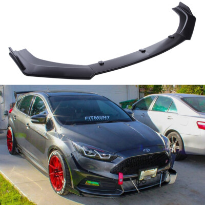 For Ford Focus RS ST 3X Black Front Bumper Lip Splitter Spoiler Boby ...