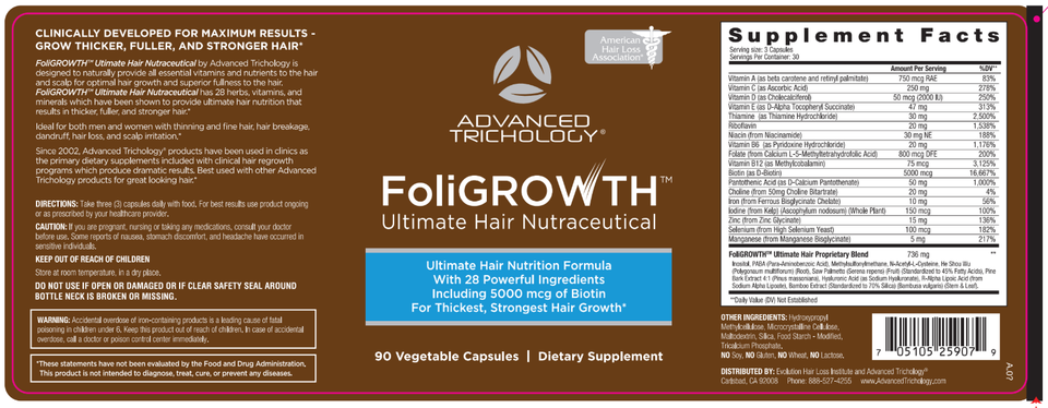 FoliGROWTH Hair Growth Supplement for Thicker Fuller Hair - *SCENTED ...