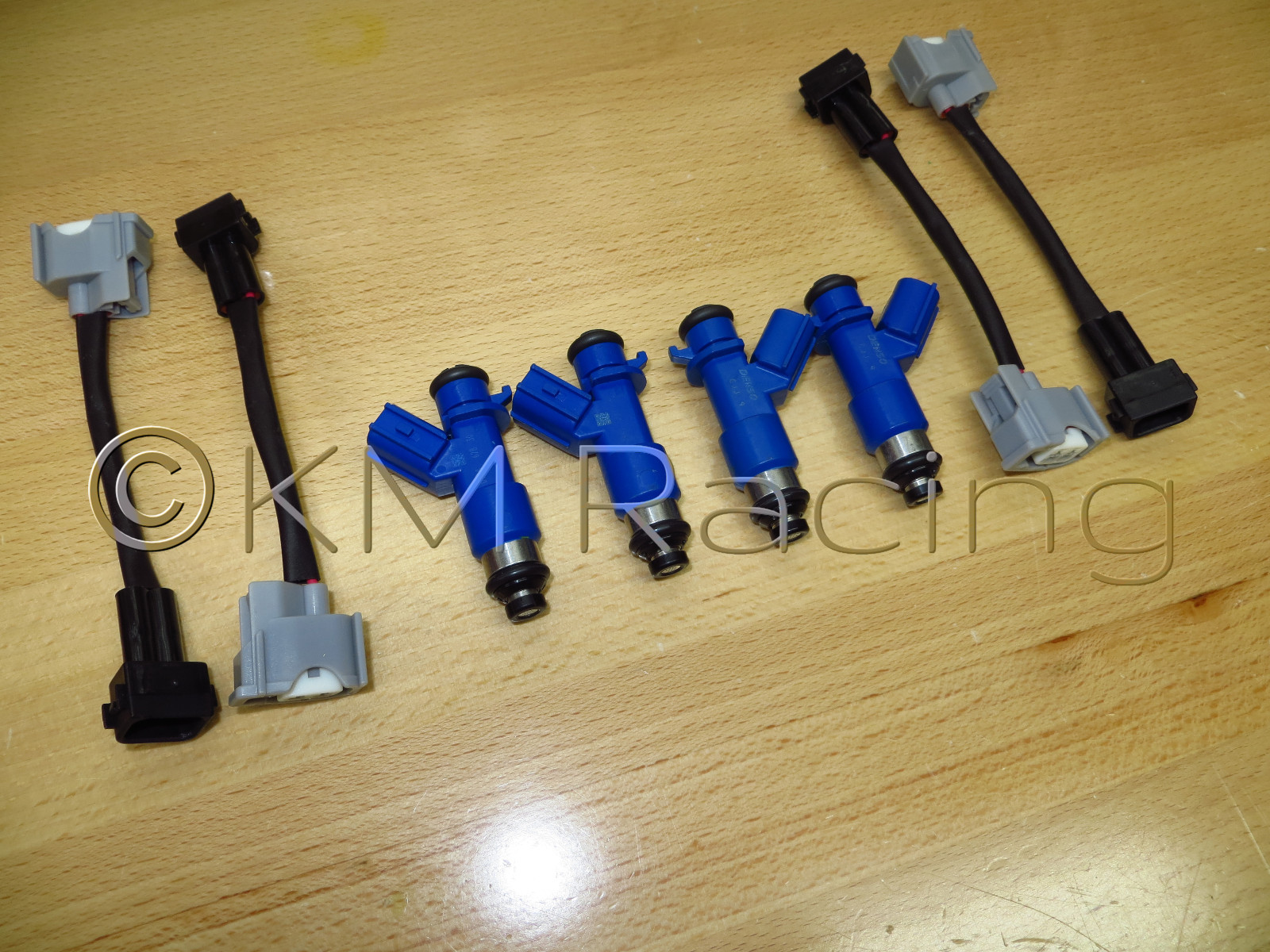 4x New Acura RDX 410cc Denso Fuel Injectors w/Plug & Play Adapters for ...