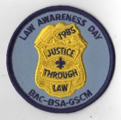 1985 BAC-BSA-GSCM Law Awareness Day BLU Bdr. [BLT1288] | eBay