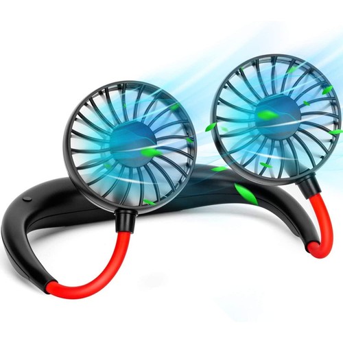 Portable Hanging Neck Sports Fan, Hands Free Personal Wearable Fan USB ...