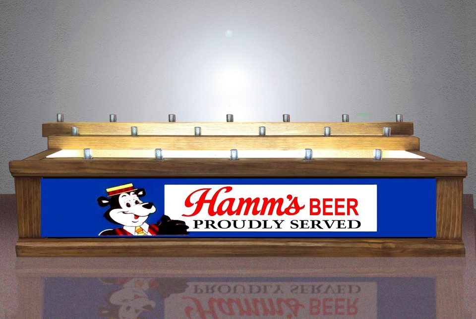 hamms beer 3 LEVEL 18 beer Tap handle display led lighted display BAR ...