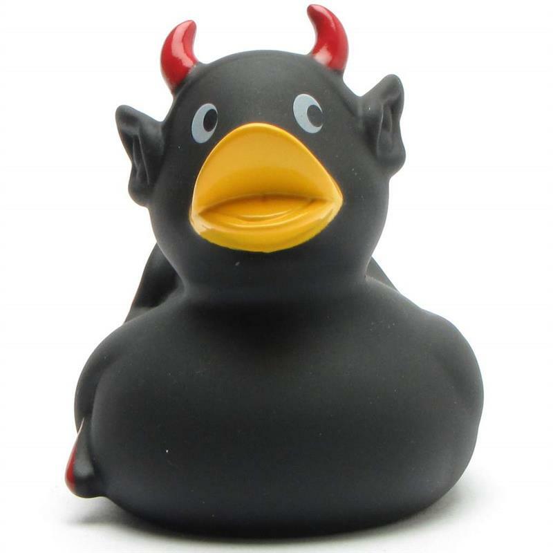 Rubber Duck Bath Duck Devil black Ducky Rubber Duckie | eBay