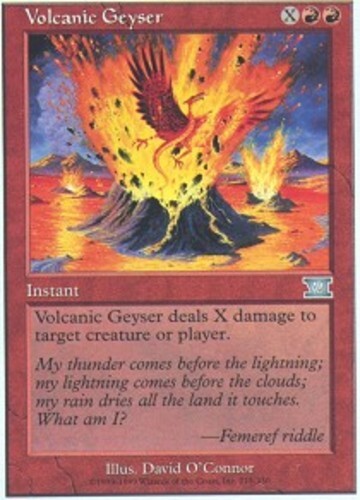 Heavy Play, English MTG Regular Volcanic Geyser Classic Sixth Edition ...