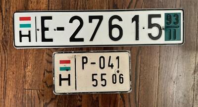 2 Hungary license plates Car + Motorcycle | eBay