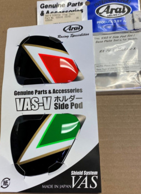 Arai Helmet VAS-V Side Pods Base Plates Flag Italy RX-7V Corsair-X ...