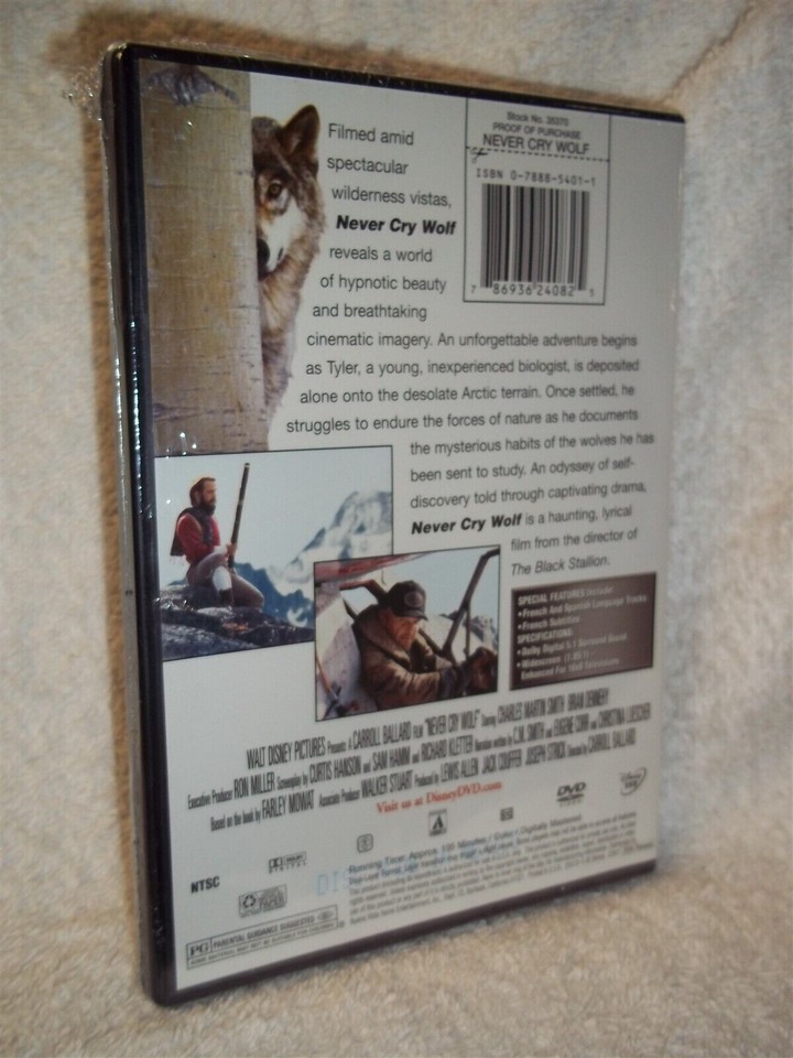 Never Cry Wolf (DVD 2009) Charles Martin Smith Brian Dennehy DISNEY nature drama 786936240825 | eBay