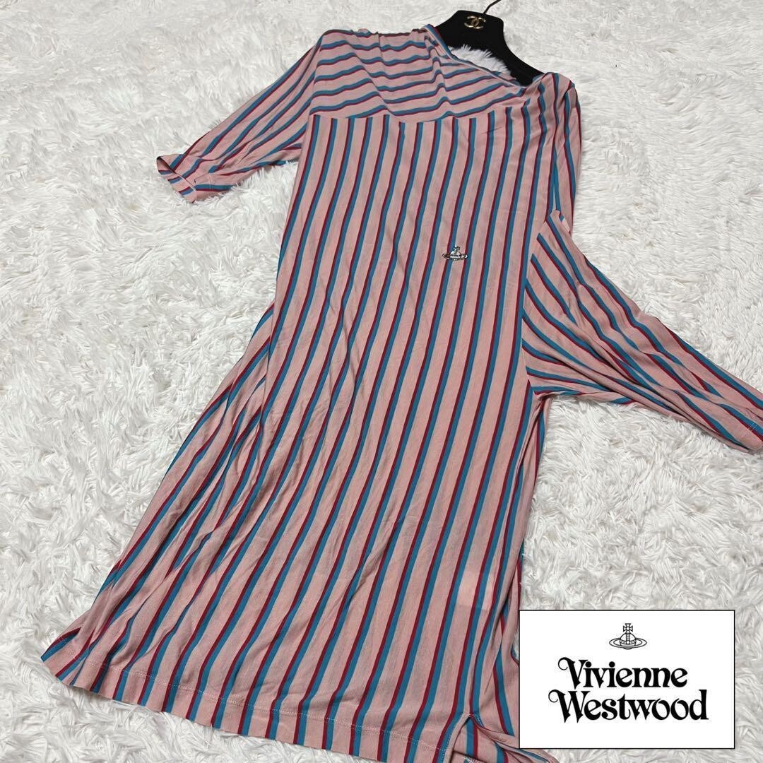 Vivienne Westwood MAN Deformed Stripe Long Cut & Sewn… - Gem